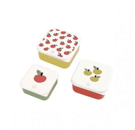 Set de 3 Lunch Box Pommes – Couettes et Chouquettes